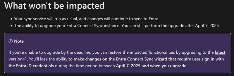 Upgrade Microsoft Entra Connect Sync by April 7